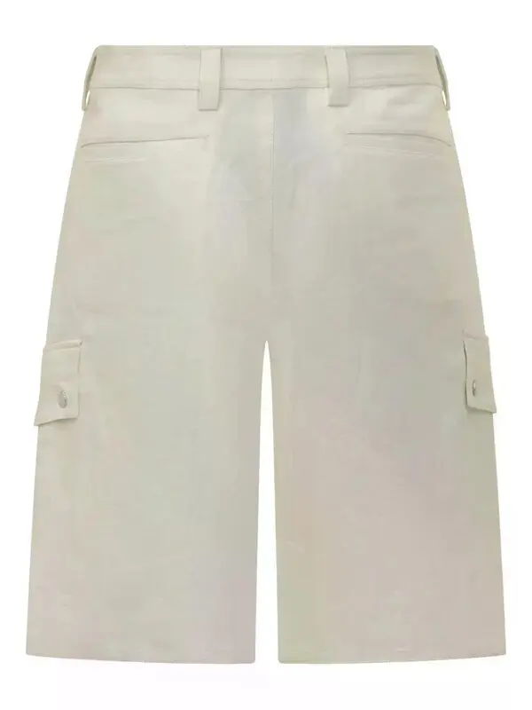 Off-White Linen Cargo Shorts