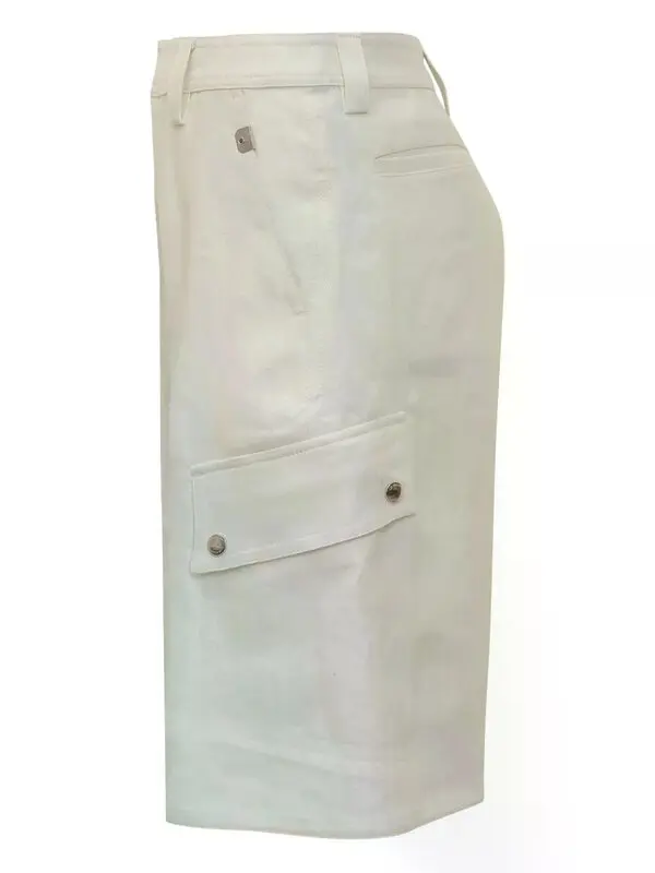 Off-White Linen Cargo Shorts