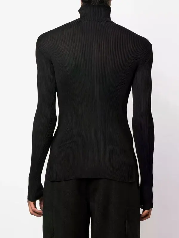 Off-White Helvet Fine-knit Ribbed Jumper