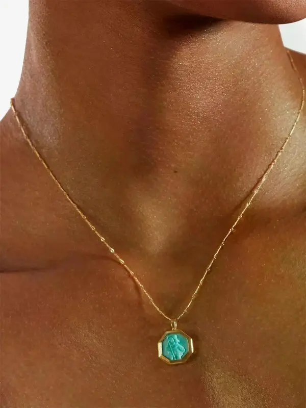 Monica Vinader St Christopher Pendant - Gold