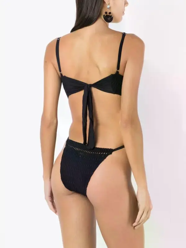 AMIR SLAMA Open-knit Cut-out One-piece