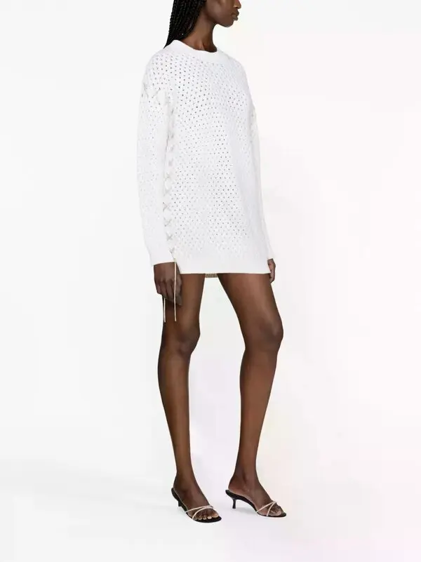 Giuseppe Di Morabito Decorative-stitches Knitted Minidress