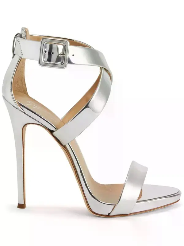 GIUSEPPE ZANOTTI 120mm Bellis Leather Sandals