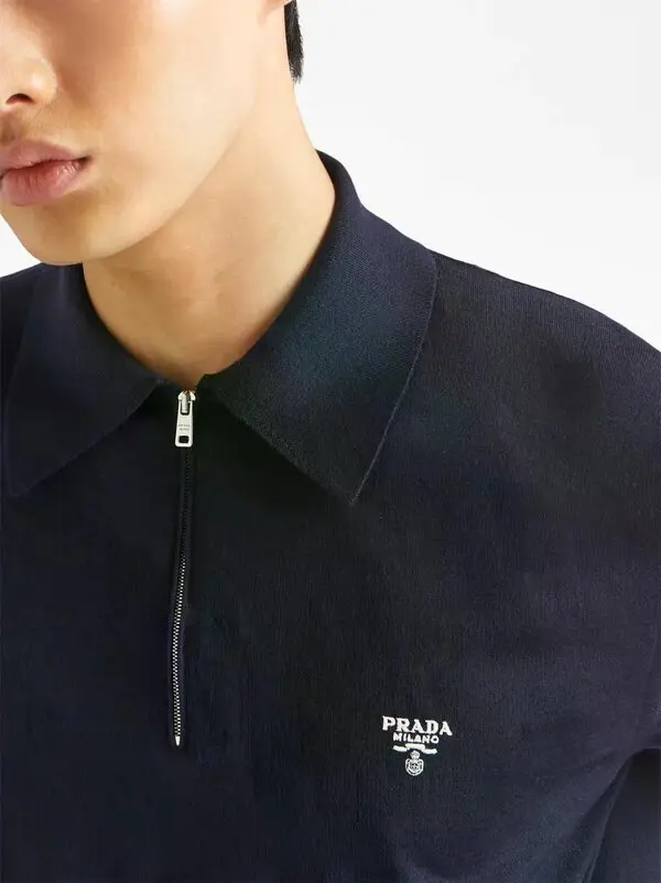 Prada Half-zip Wool Polo Shirt