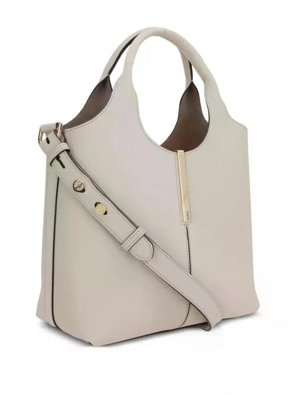 TOD'S Mini Leather Tote Bag - Neutrals