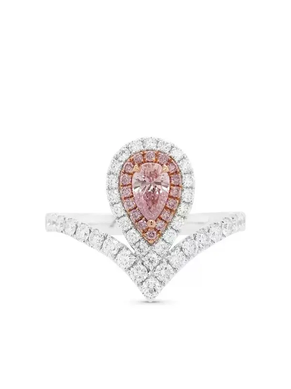 HYT JEWELRY 18kt White And Yellow Gold Diamond Ring - Silver