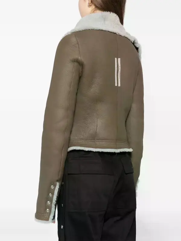 Rick Owens Shearling-lined Biker Jacket