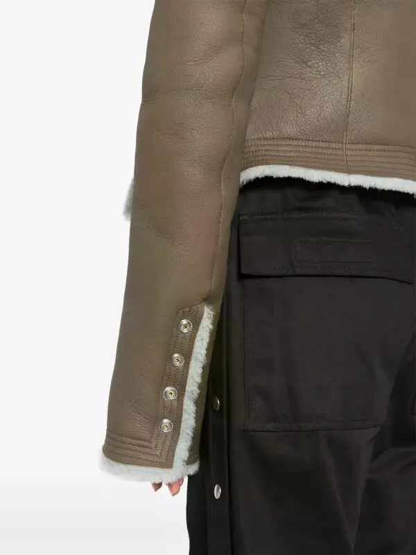 Rick Owens Shearling-lined Biker Jacket
