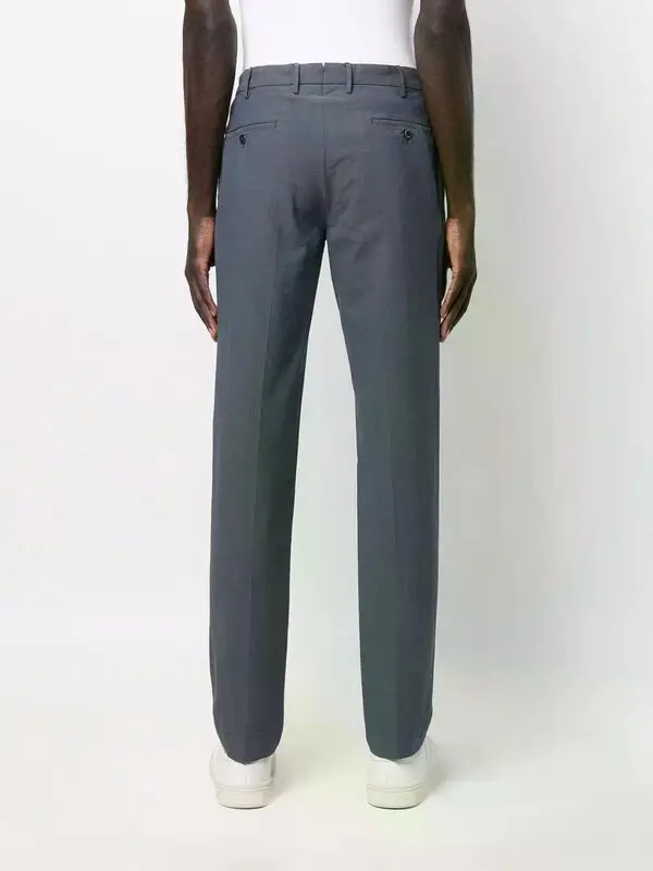 Incotex Straight-leg Cotton Trousers - Blue