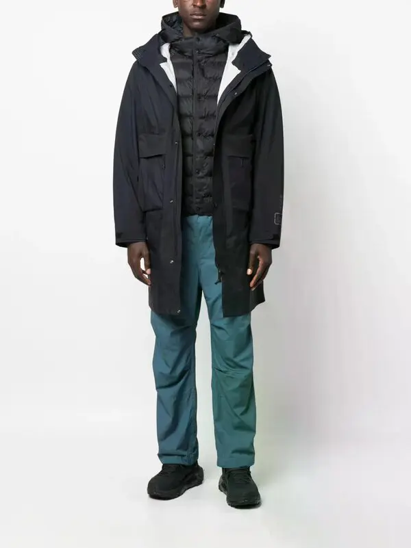 C.P. COMPANY Layered Logo-print Coat