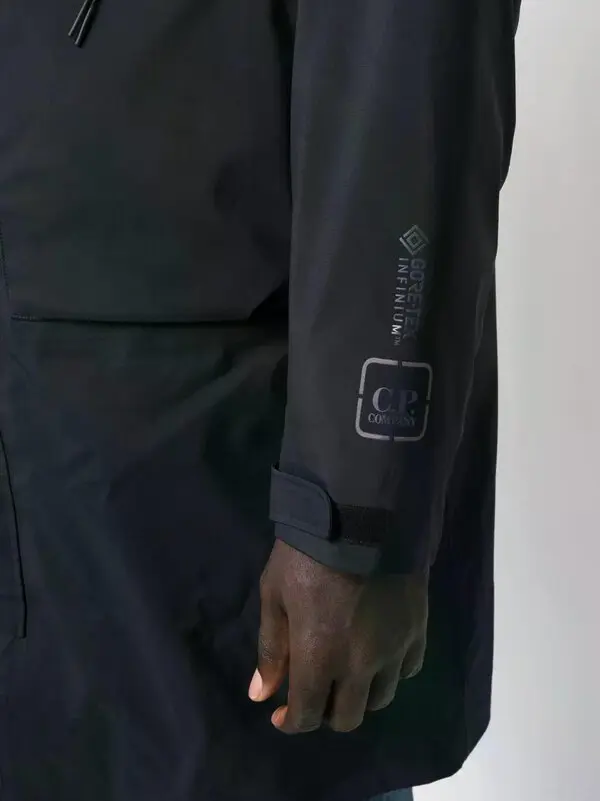 C.P. COMPANY Layered Logo-print Coat