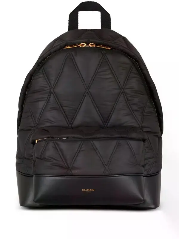 Balmain Quilted Backpack - Black