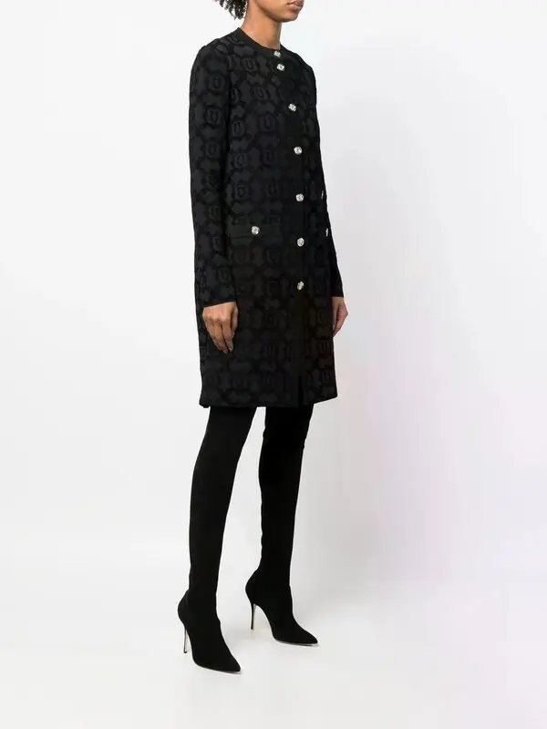 FERRAGAMO Fitted Single-breasted Gancini Coat