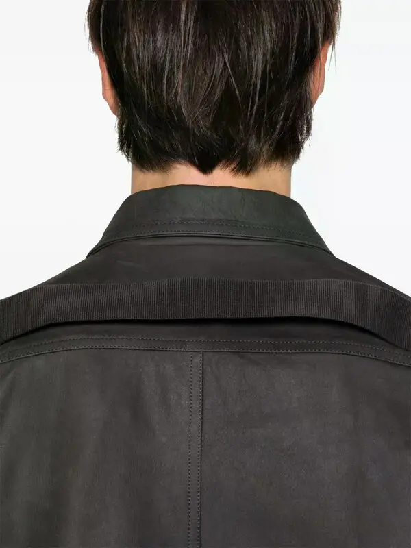 Rick Owens Brad Leather Jacket - Grey
