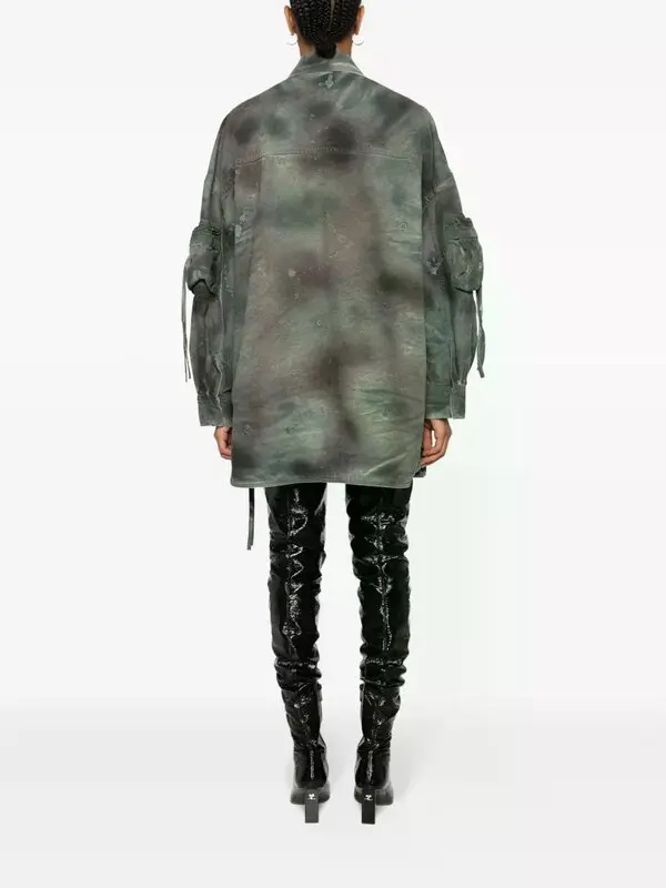 Attico Fern Distressed Denim Jacket