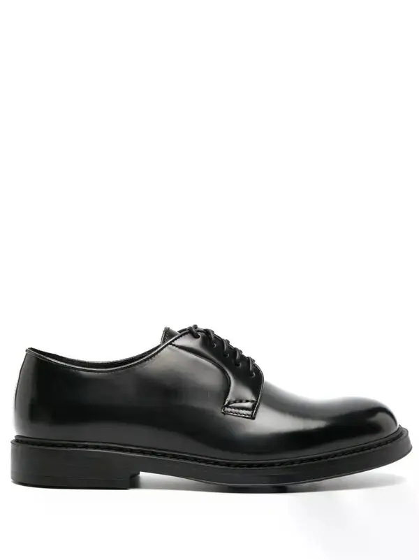 DOUCAL'S Leather Lace-up Derby Shoes - Black