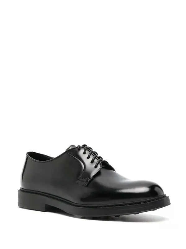 DOUCAL'S Leather Lace-up Derby Shoes - Black