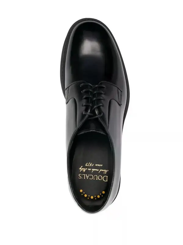 DOUCAL'S Leather Lace-up Derby Shoes - Black