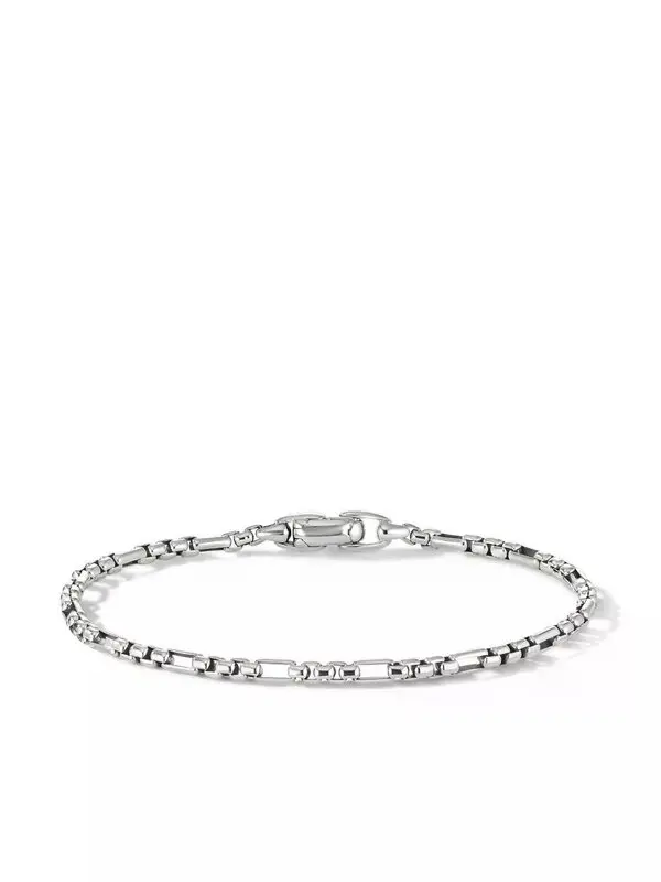 David Yurman Sterling Open Station Box Chain Bracelet - Silver
