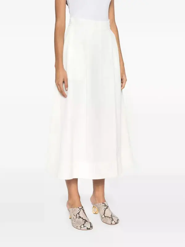 P.a.r.o.s.h Pleated A-line Midi Skirt
