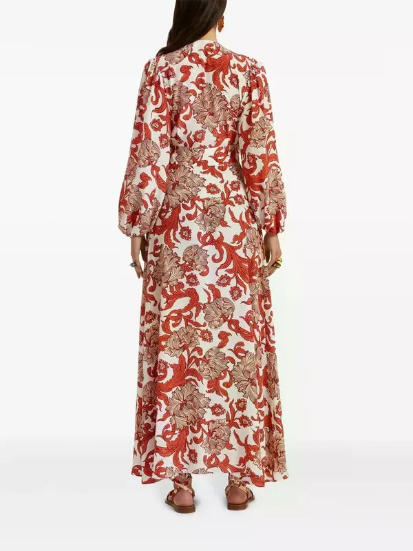 La DoubleJ Camerino Abstract-pattern Silk Dress