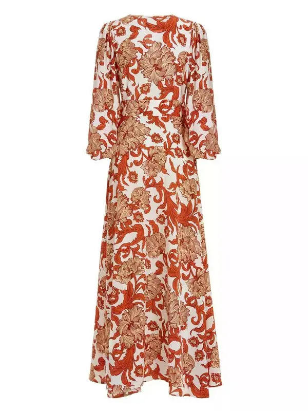 La DoubleJ Camerino Abstract-pattern Silk Dress