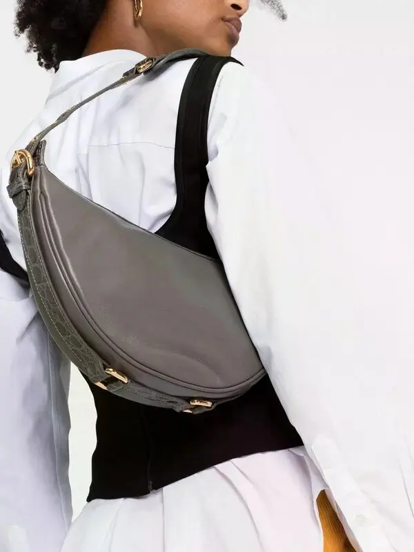 By Far Zip-up Curved Shoulder Bag