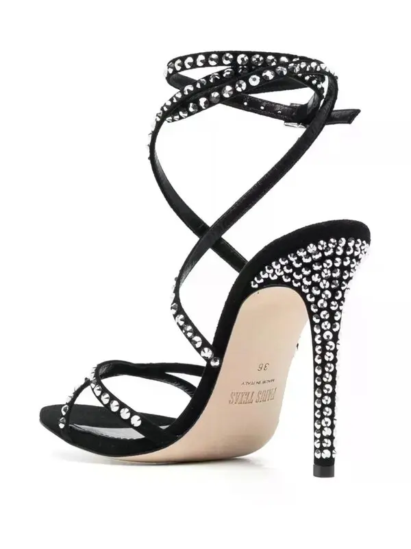 Paris Texas Crystal Embellished Strap Sandals