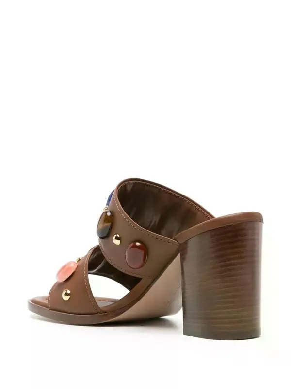 GIANVITO ROSSI Embellished Block Heel Sandals