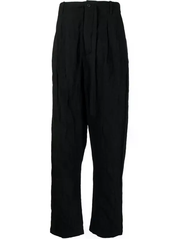 FORME D'EXPRESSION Four-pocket Drop-crotch Trousers - Black