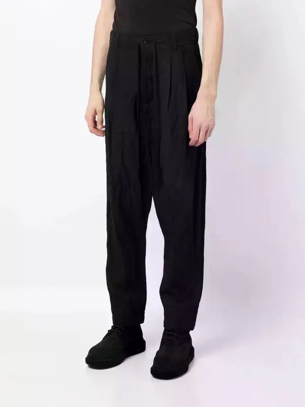 FORME D'EXPRESSION Four-pocket Drop-crotch Trousers - Black
