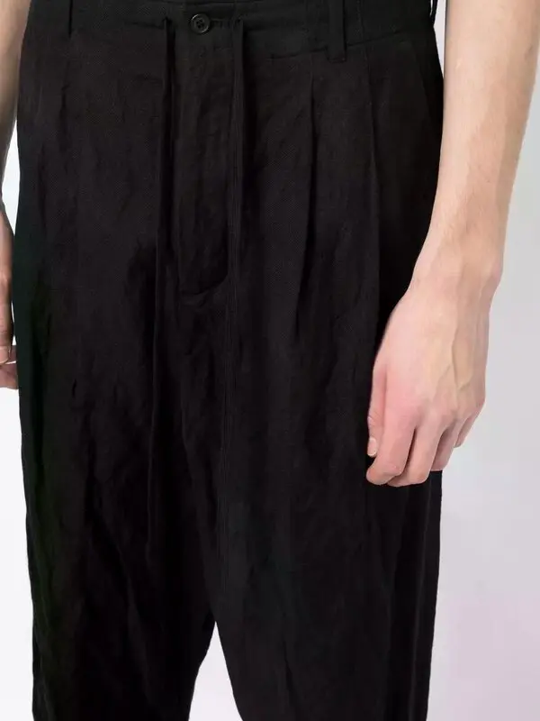 FORME D'EXPRESSION Four-pocket Drop-crotch Trousers - Black