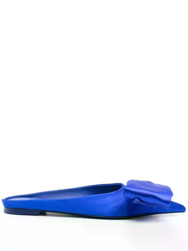 FERRAGAMO Asymmetric-bow Satin Mules