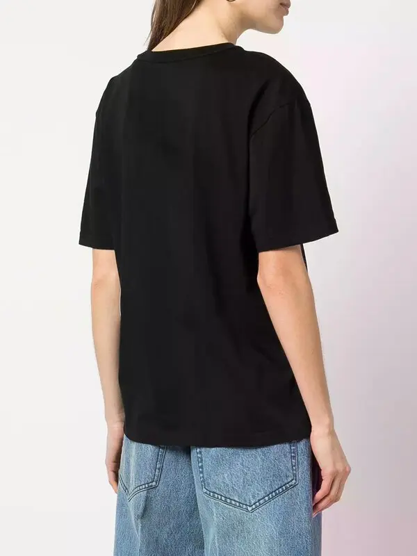Alexander Wang Rubberised Logo Cotton T-shirt