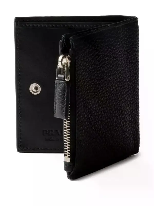 Prada Small Leather Wallet - Black