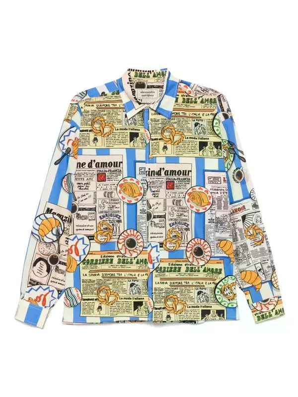 ALESSANDRO ENRIQUEZ Printed Shirt - Neutrals