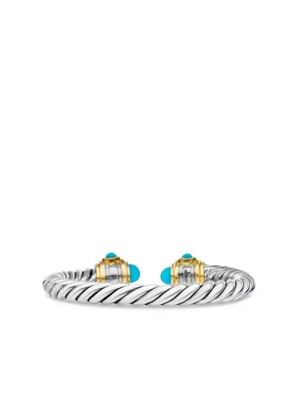 David Yurman Sterling Renaissance Turquoise And Diamond Ring