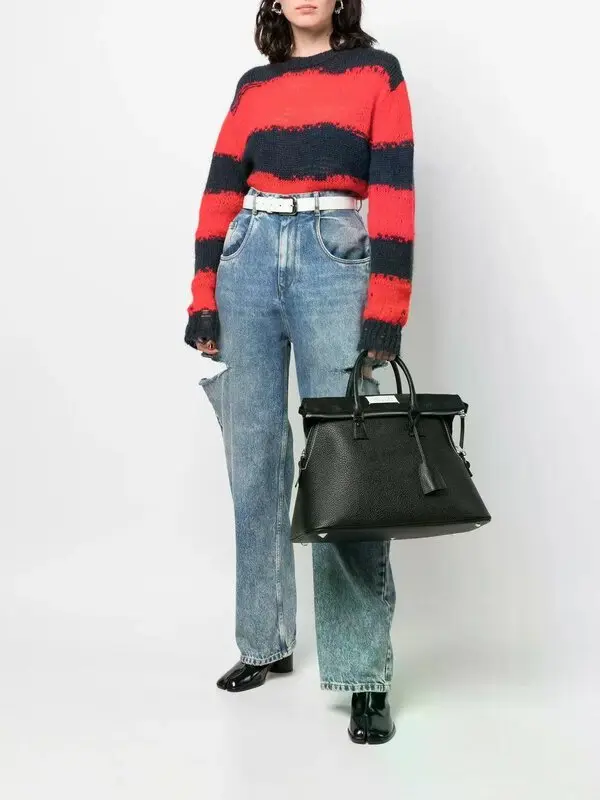 MAISON MARGIELA Multi-pocket Leather Tote Bag