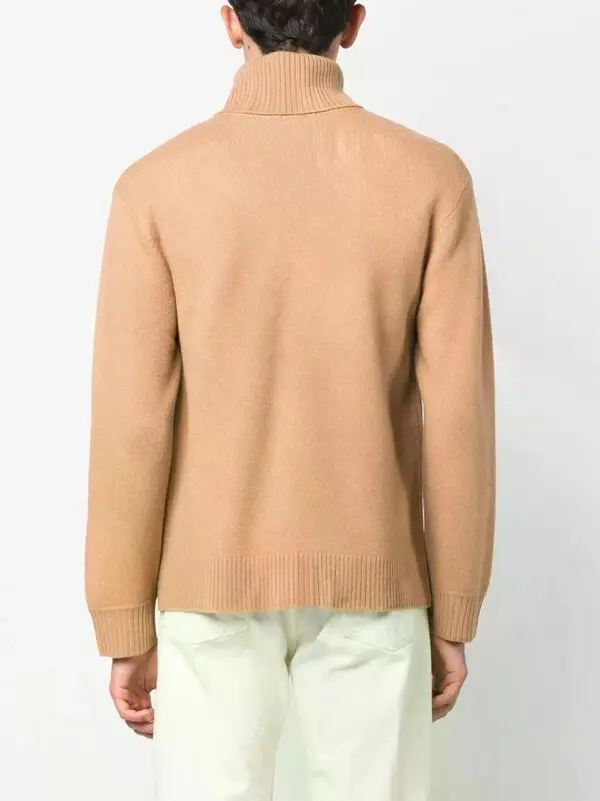 A.p.c. Logo-print Wool Jumper - Brown