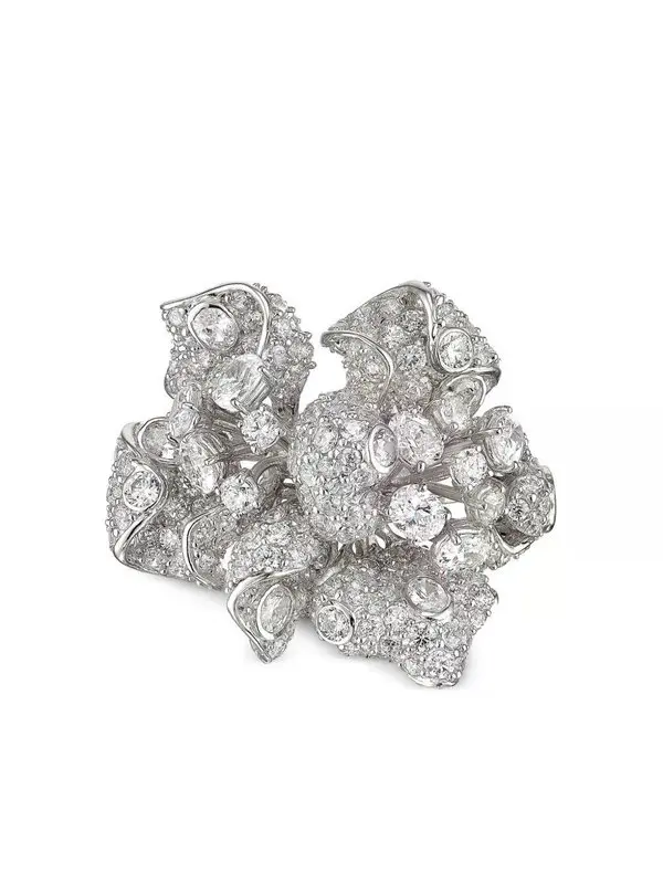 ANABELA CHAN 18kt White Gold Magnolia Diamond Ring