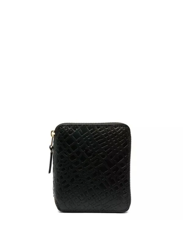 Comme Des Garçons Zip Around Textured Wallet - Black