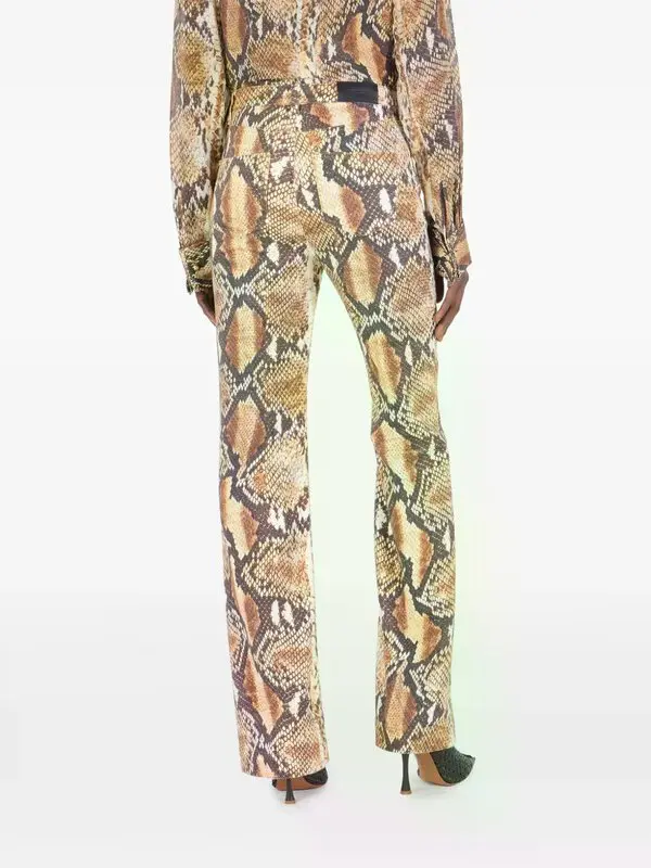 Roberto Cavalli Snakeskin-print Trousers