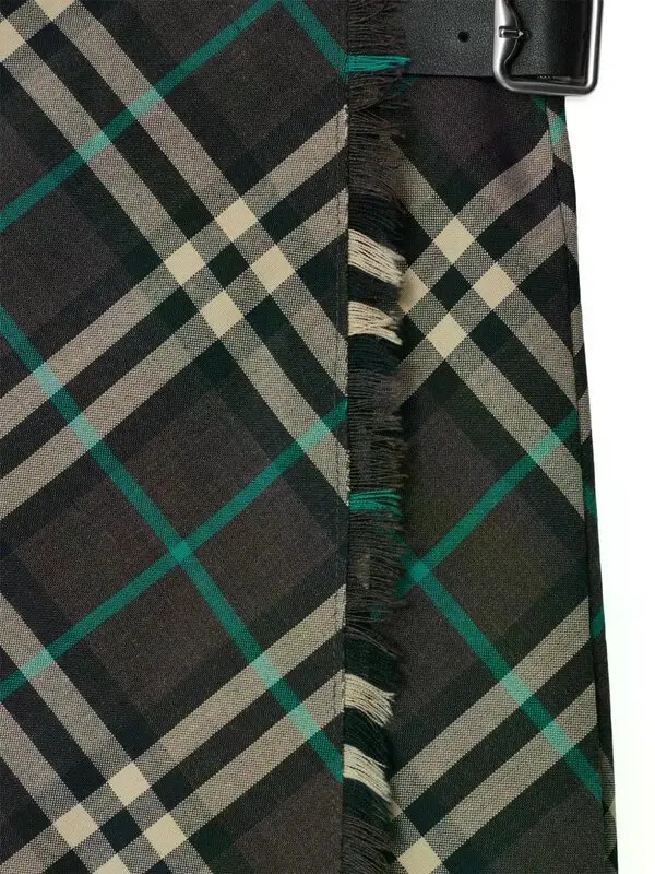 Burberry Check Pattern Pleated Mini Skirt