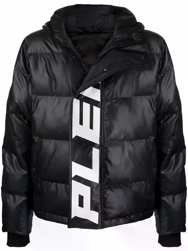 Philipp Plein Logo-print Hooded Padded Jacket - Black