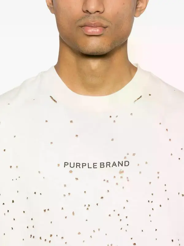 PURPLE BRAND Ripped T-shirt