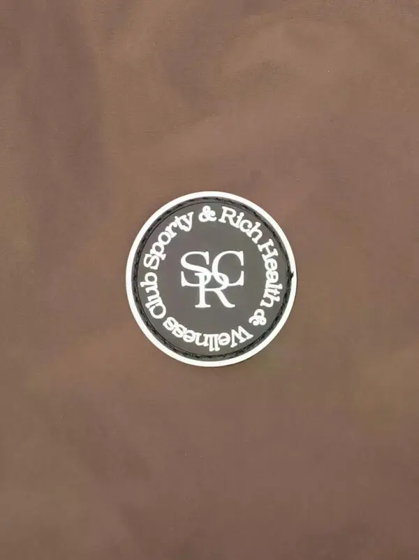 SPORTY & RICH Logo-patch Straight-leg Trousers