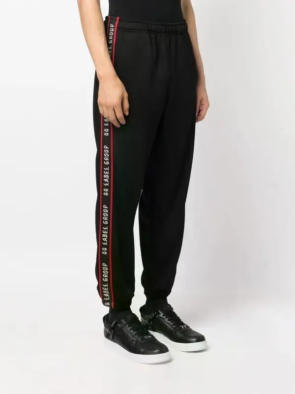 44 LABEL GROUP Logo-stripes Cotton Track Pants