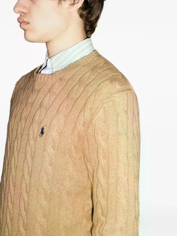 Polo Ralph Lauren Cable Knit Jumper - Brown