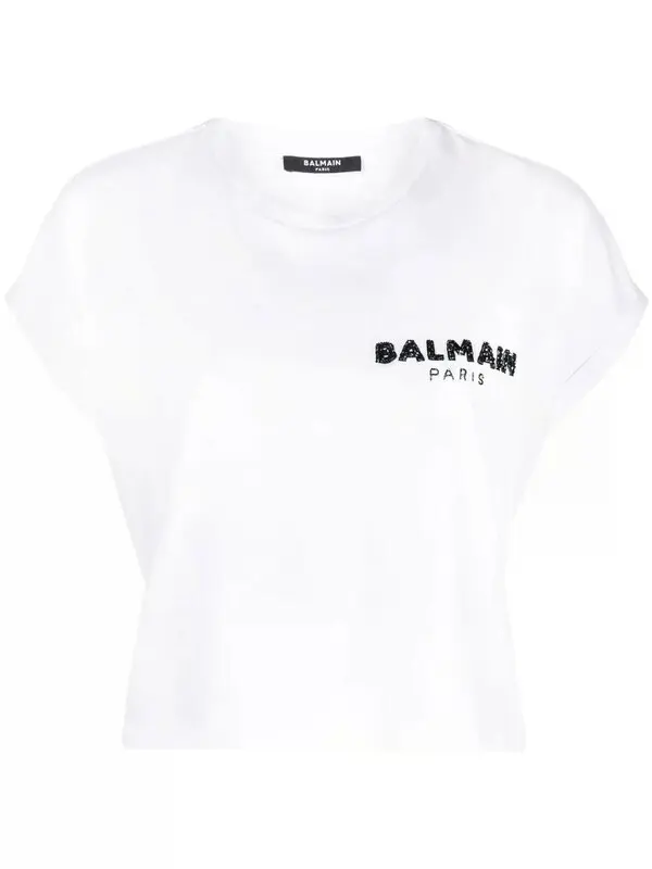 Balmain Sequin Logo T-shirt