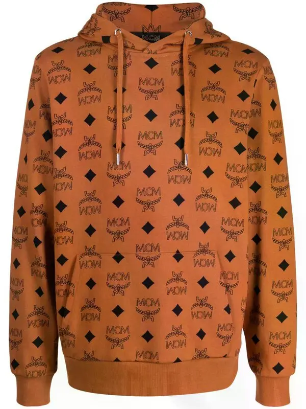 Mcm Monogram-pattern Cotton Hoodie